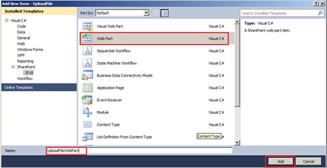 Custom Webpart to Upload File in SharePoint Document Library Custom Webpart to Upload File in SharePoint Document Library